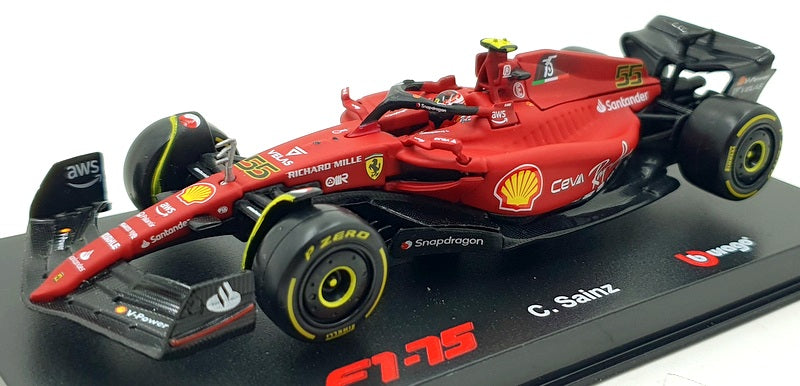 Burago 1/43 Scale 18-36831 - F1 Ferrari F1-15 2022 Carlos Sainz #55 — R ...