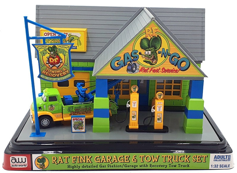 Auto World 1/32 Scale AW317/04 Rat Fink Garage And Tow Truck Set — R.M ...