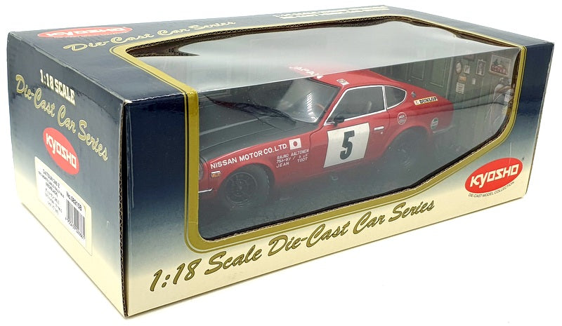 Kyosho 1/18 Scale Diecast 08215B - Datsun 240Z 1972 RMC #5 - Red/Black ...