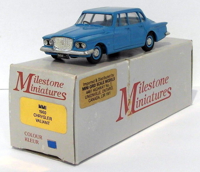 Milestone Miniatures 1/43 Scale MM1 - 1960 Chrysler Valiant - Blue — R ...