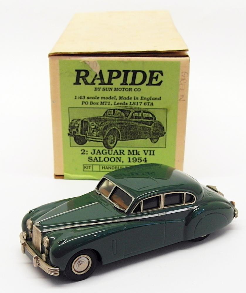 Rapide Sun Motor Co 1/43 Scale Model Car 2 - 1954 Jaguar Mk VII - Green ...
