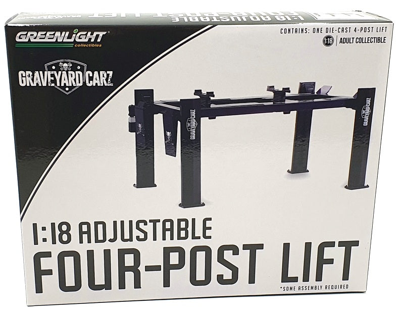 1/64 Car Lift Greenlight 1:64 Gulf Oil Auto Body Shop Four-Post Lift ...