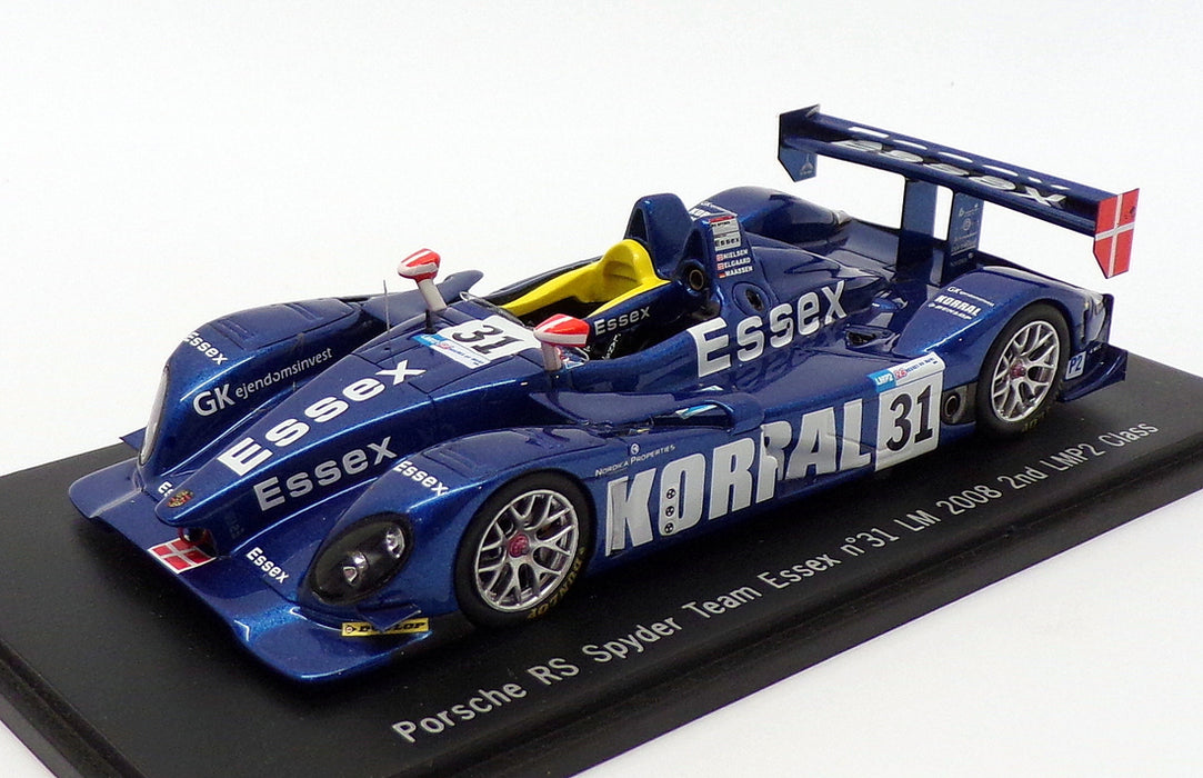Spark 1/43 Scale S1481 - Porsche RS Spyder Team Essex - Le Mans 2008 ...