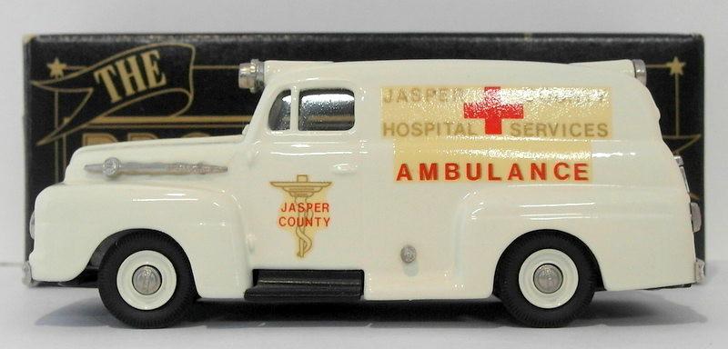 Brooklin 1/43 Scale BRK42 008 - 1952 Ford F1 Ambulance Jasper County ...